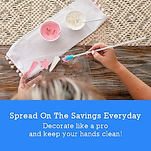 Spatty Daddy Kitchen Spatula (12 Inch Blue) Shark Tank Mom Made Scrapes Last Drop From Jars, Ketchup, Icing, Peanut Butter, Spreading or Mixing Gifts for Cooks, Grandma, Stocking Stuffers For Her