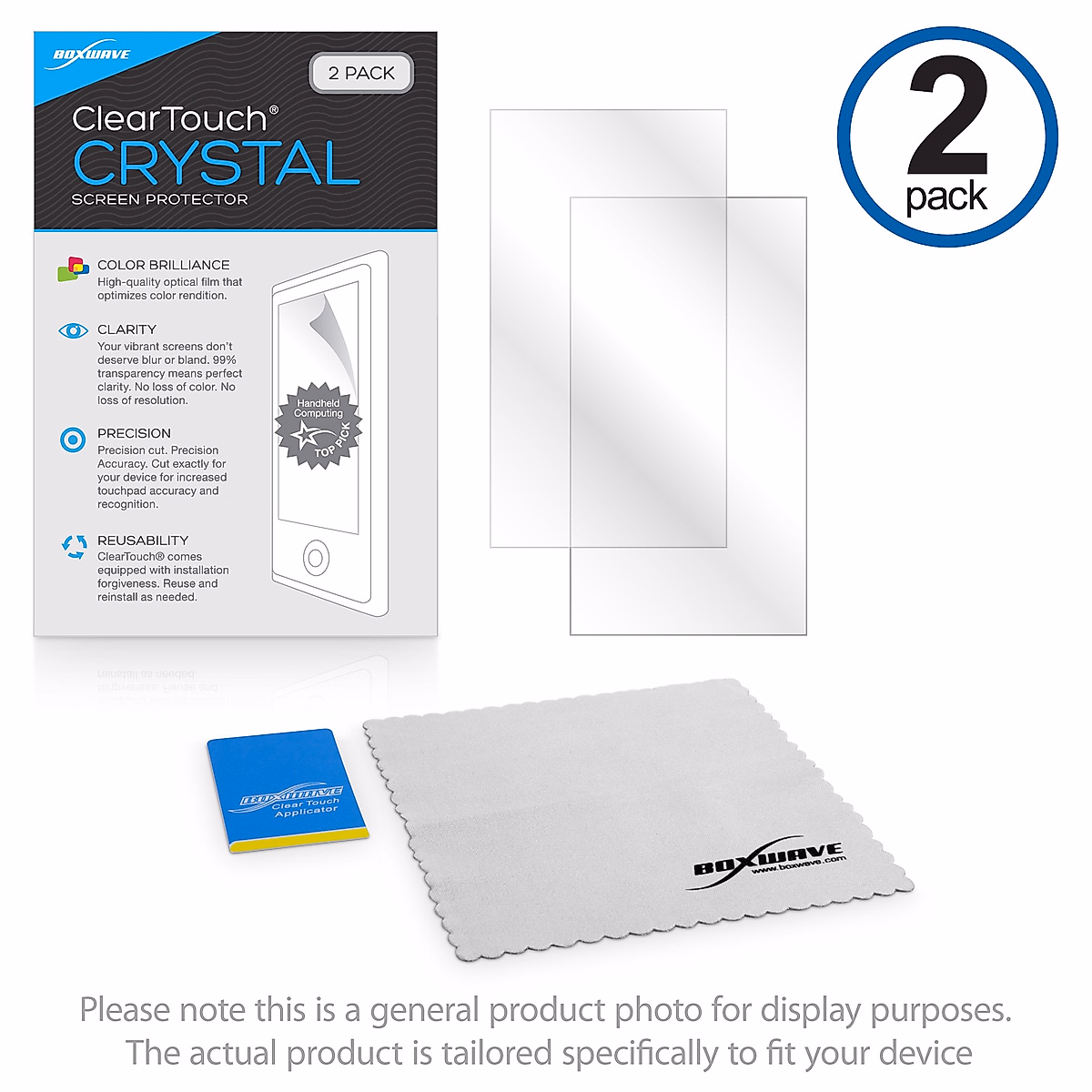 BoxWave Screen Protector Compatible with Lockly Guard Vision (798) - ClearTouch Crystal (2-Pack), HD Film Skin - Shields from Scratches
