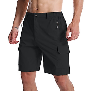 GuYongZ Men's Hiking Cargo Shorts Golf Work Casual Jogging Pants Quick Dry Outdoor with Multi Pocket Fishing Shorts for Men