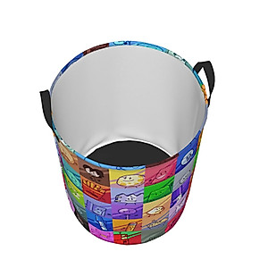 SHELLCELL Large Laundry Hamper, Bfdi-Battle for Dream Collapsible Laundry Basket With Handles, Tall Storage Basket For Blanket, Toys, Dirty Clothes In Living Room, Bedroom, Bathroom, Nursery, Medium