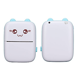 Luqeeg Inkless Label Printer, Portable Mini Thermal Printer with 200DPI High Hesolution, Bluetooth Label Printer for Shipping Packages, Sticker Maker Machine for Work Plans, Notes, Memos(Blue)