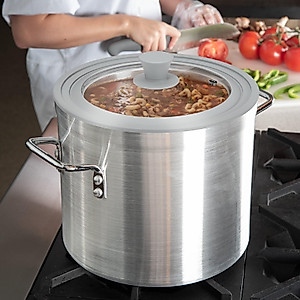 TOPULORS Universal Lid for Pots, Pans, and Skillets - Tempered Glass Lid with Silicone Rim Fits 8", 9", 9.5" Inner Diameter Cookware Frying Pan Cover Replacement Lid - Dishwasher Safe, Grey