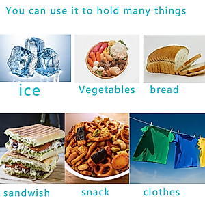 Ulifebetter 3 Pcs Reusable Ice Storage Bags with Secure Zip, 10"*7"*2.5"Freezer Bags Clear Ice Cube Storage Bags Freezer Storage Bags Ice Holder for Ice and Food Storage