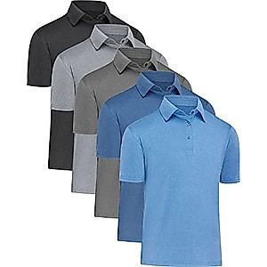 MLYENX Polo Shirts for Men Quick-Dry Athletic Golf Polo Casual Short Sleeve Moisture Wicking Shirts