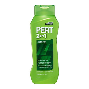 PERT 2 in 1 Complete Clean Shampoo and Conditioner - Mens Shampoo for Daily Use - Hair Conditioner for Men - Removes Dirt, Oil, and Build Up - 25.4 oz