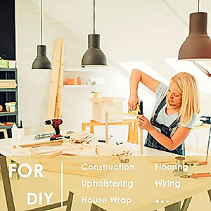 Upholstery Staple Gun Heavy Duty, YEAHOME 4-in-1 Stapler Gun with 4000 Staples, Manual Brad Nailer Power Adjustment Stapler Gun for Wood, Crafts, Carpentry, Decoration DIY