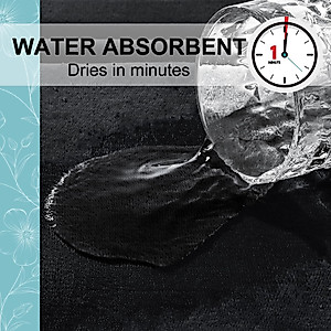 Grandaily Memory Foam Bath Mat Rug 24x16, Ultra Soft, Non-Slip and Absorbent Bathroom Rugs, Machine Wash Dry, Comfortable Bath Carpet for Bathroom Floor, Tub and Shower, Black