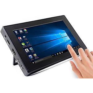 7inch HDMI LCD (H) (with case) Capacitive Touch Screen 1024x600 IPS Display Monitor with Toughened Glass Cover Support All Raspberry Pi 4B/3B+/3B/2B/Zero/Jetson Nano/Banana Pi/Windows 10/8/7