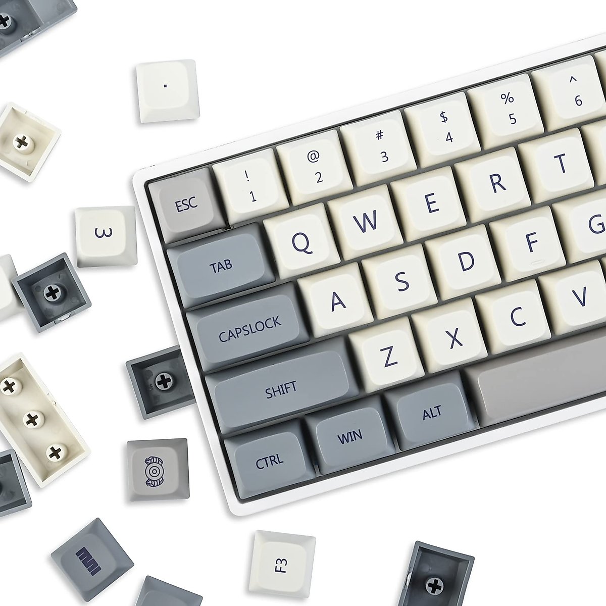 Guffercty kred XDA Profile Keycaps 137 PBT Key Retro Cap Cover Set Dye Sublimation for Cherry Mx Switch Mechanical Keyboard (XDA/Enlightenment)