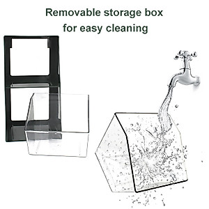 Bokelai Coffee Pod Storage with 2 Large Capacity Basket K Cup Holder Countertop Organizer for Creamer Keuring Espresso Capsule Plastic Tea Bag Organizer Green/Clear