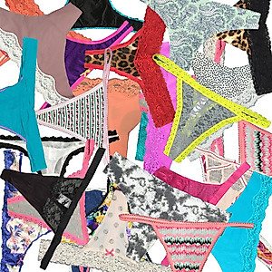 EMBEK Sexy Underwear for Women 8 Pcs of Silk G-string T-back Lace Thong Varieties Panties