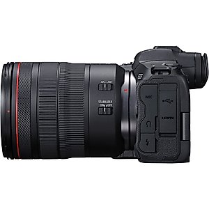 Canon EOS R5 Mirrorless Digital Camera with 24-105mm f/4L Lens (4147C013) + 64GB Memory Card + Case + Corel Photo Software + 2 x LPE6 Battery + External Charger + Card Reader + Light + More (Renewed)