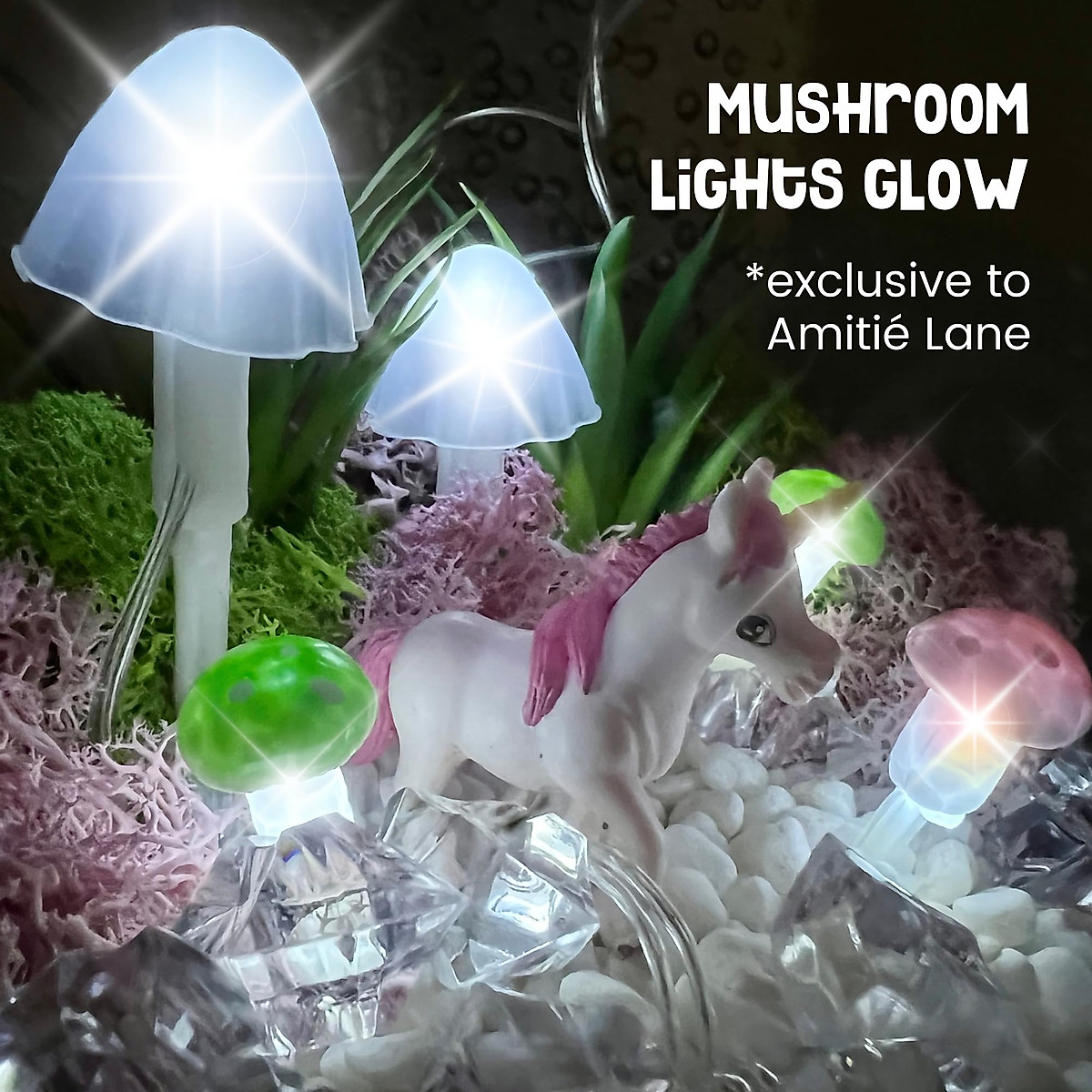 Amitié Lane Unicorn Gift Set - DIY Terrarium Kit and Scented Markers Set - Easy DIY Kids Arts and Crafts Kits - Girls Toys and Birthday Gifts for Kids Age 4-12