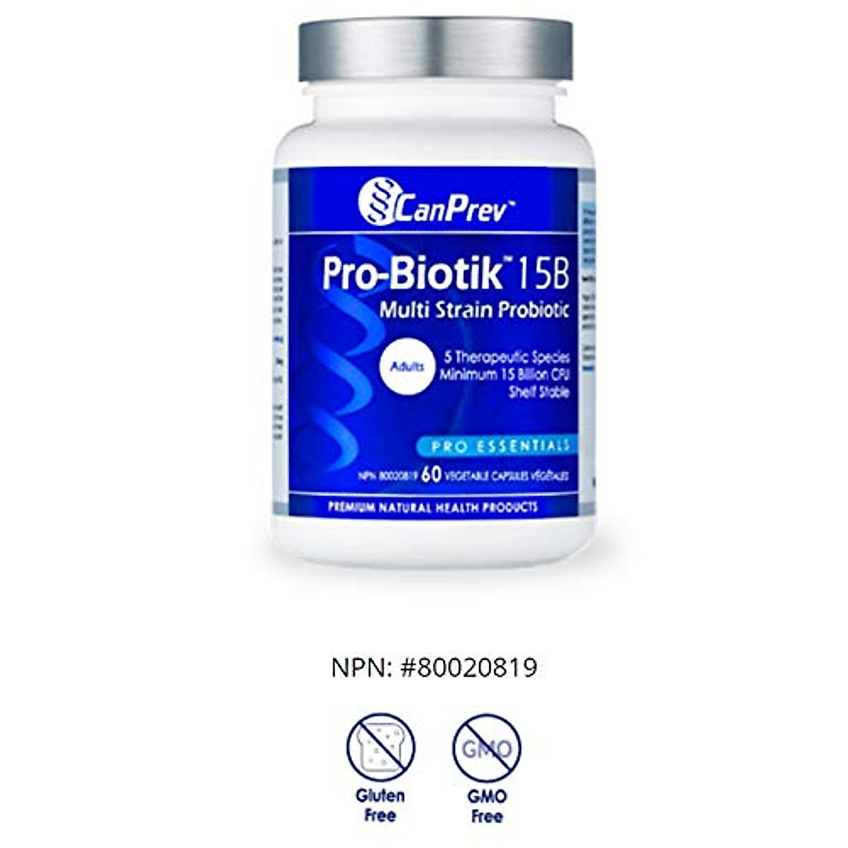 CanPrev 15B-Probiotic Vegi Capsules, 60 Count