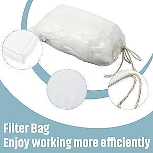 Compost Tea Bag, Pump Strainer Bag with Drawstring, Mesh Filter Bag, 600 µm for Prevents Clogging During The Straining Process (10, 23 x 16 cm)