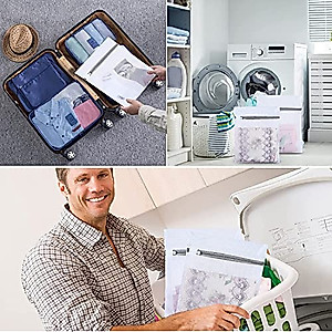 Mesh Laundry Bag - 3 Pack Durable and Reusable Wash Bag Travel Organization Bag for Garment, Socks, Underwear, Panties (9.5Inch x 12 Inch)