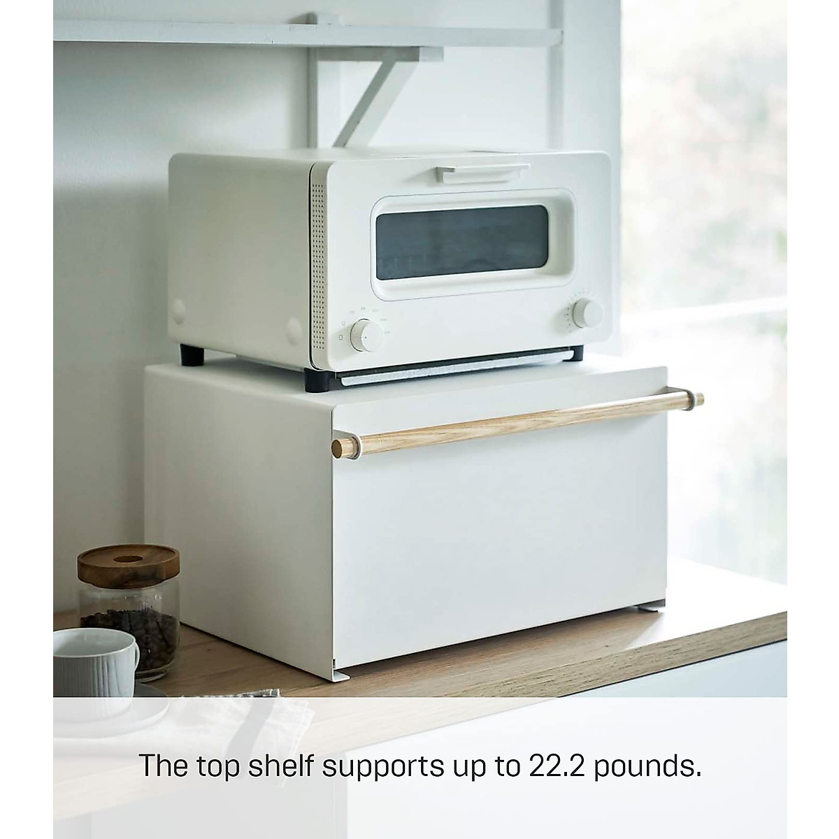 Yamazaki Home Tower bread boxes, One Size, White