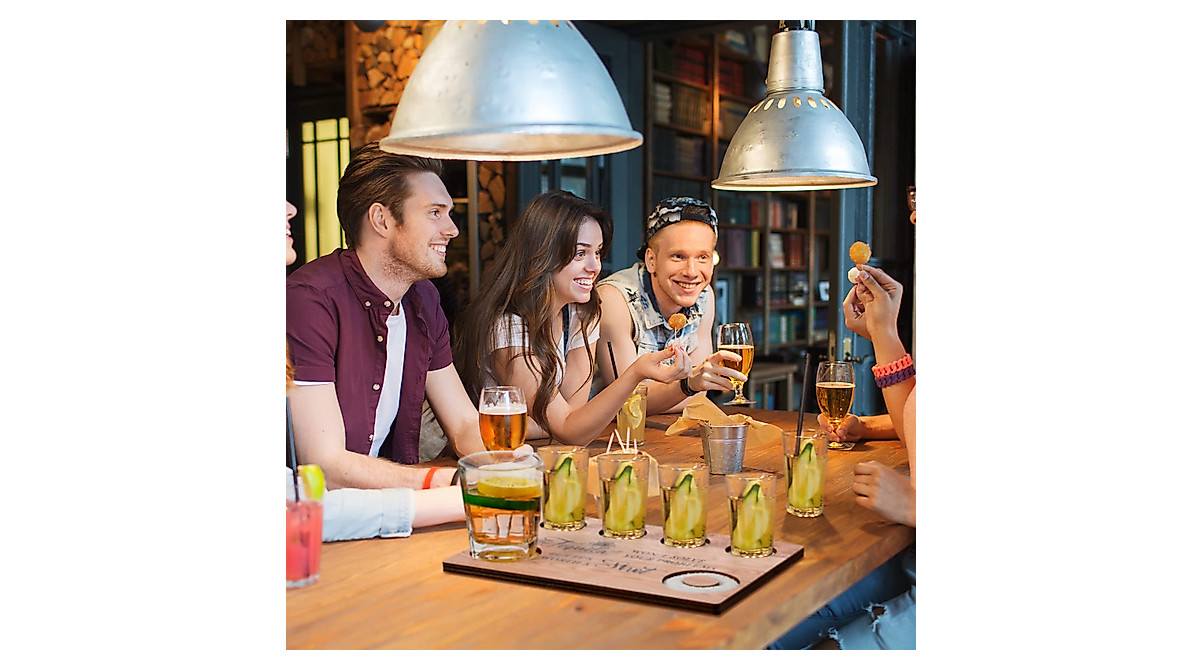 Wooden Flight Tray for Drinks and Party Use | Chengu Bar Accessories