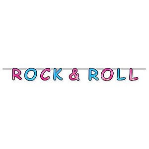 Glittered Rock & Roll Streamer Party Accessory (1 count) (1/Pkg)
