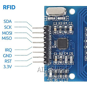 AIHJCNELE 2pcs RFID Kit Mifare RC522 Module IC Card Reader Read Proximity Sensor with S50 Blank Card Key Ring Dupont Cable for Arduino Raspberry MFRC-522 Automatic Door Module Access Cntrol Switch