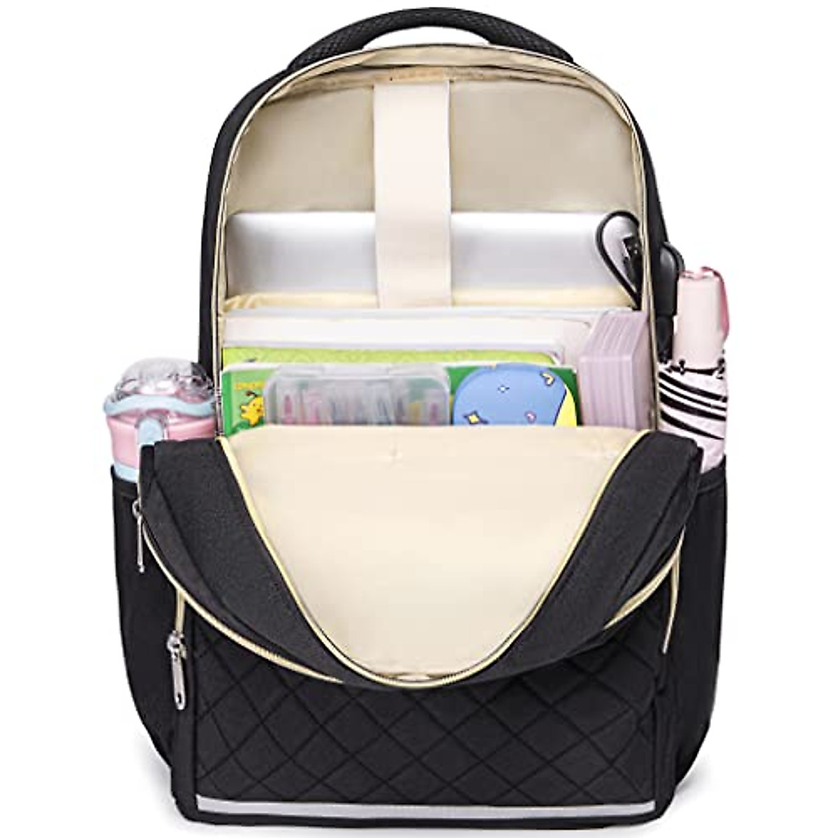 Bluboon Backpack for Women 15.6 Inch Laptop Bookbag College School Backpack Girls Schoolbag Compartment Daypack for Business Travel with USB Charging Port and Headphone Interface