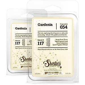 Shortie's Candle Company Pure Gardenia Wax Melts Multi Pack - Formula 117-2 Highly Scented 3 Oz. Bars - Made with Essential & Natural Oils - Flower & Floral Warmer Wax Cubes