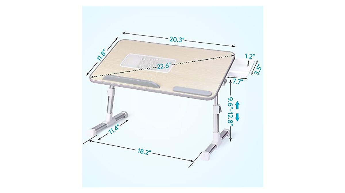 Slendor Adjustable Laptop Desk: Foldable & Portable