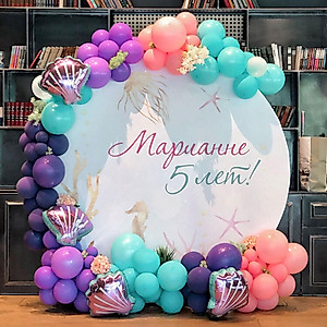 Pink Purple Balloon Arch Kit, Blue Pink Purple Balloon Arch Kit, Hot Pink Teal Balloons Arch, Hot Pink Balloon Garland With Confetti and Foil Balloons for Girls Birthday Party Decorations