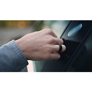 CNICK Tesla Smart Ring Accessories: Ceramic Ring for Model 3/Y/X/S and Cybertruck to Replace Key Card Key fob. (13, Black)