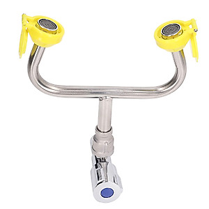 Eye Wash Kit, Continuous Faucet Mounted Eyewash Station with Cover, First AID Emergency Eye Flush Shower for Sink Attachment, Lab, Factory, Industry Site, Office and Home