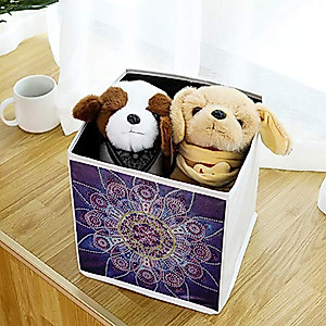 Storage Cubes with Diamond Painting, Organizer Container Folding Storage Box 5D DIY Diamond Painting Kits Art Craft for Desktop Toys Sundries Pantry Closet, Toys, Bedroom Organizer