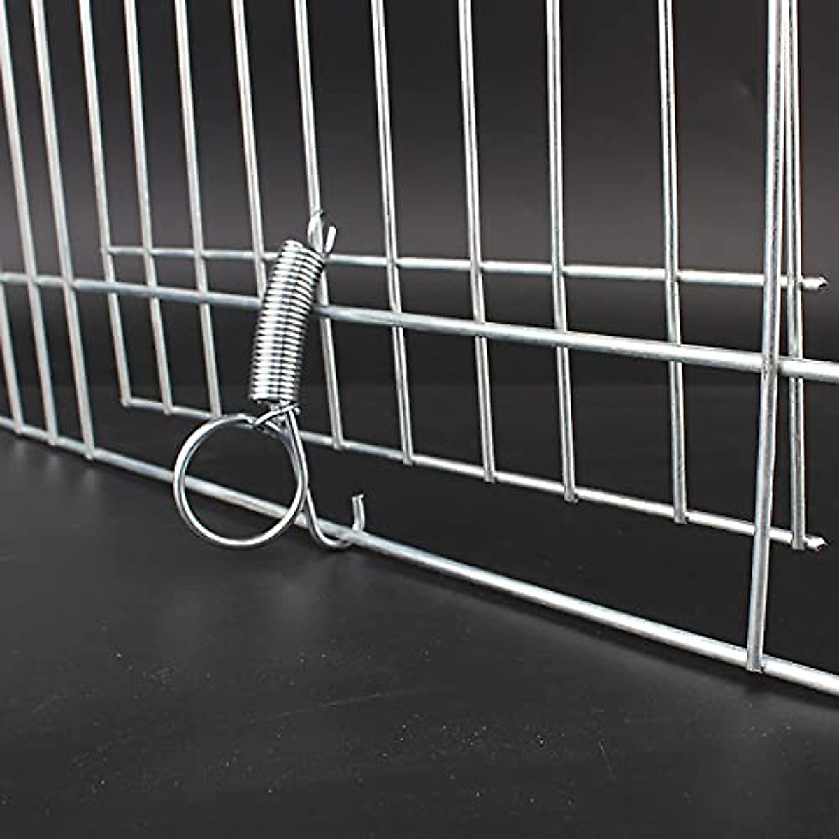Spring Cage Latch Door Spring Hook Metal Finger for Fixing Rabbit, Dog, Cat, Parrot, Guinea Pig, Bunny, JSM Pet Cage Door(10Packs)
