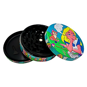 4 Inch herb grinder / 100mm spice grinder - portable size allows for you to easily grind your herbs at home or on the go. - 3 Layer Grinder is Aluminum Alloy (NO Screen Catcher)