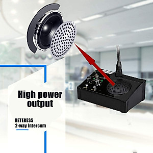 Retekess TW106 Window Intercom, Loud Speaker, Support External Microphone, Intercom System for Business, School, Hospital, Store