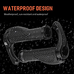 VideoPUP Rubber Bike Handlebar,Ergonomic Antislip Bike Bicycle lock-on Handlebar Cover,Bike Accessories for 22.2mm Handlebar-Black