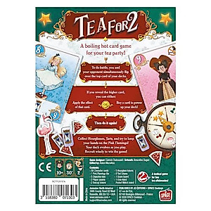 Tea For 2 Board Game - Alice's Wonderland Deck-Building Game, Strategic and Evolving Gameplay, Fun Family Game for Kids & Adults, Ages 10+, 2 Players, 30 Minute Playtime, Made by Space Cowboys
