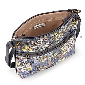 Sakroots Artist Circle Flat Crossbody, Shadow Flower Power