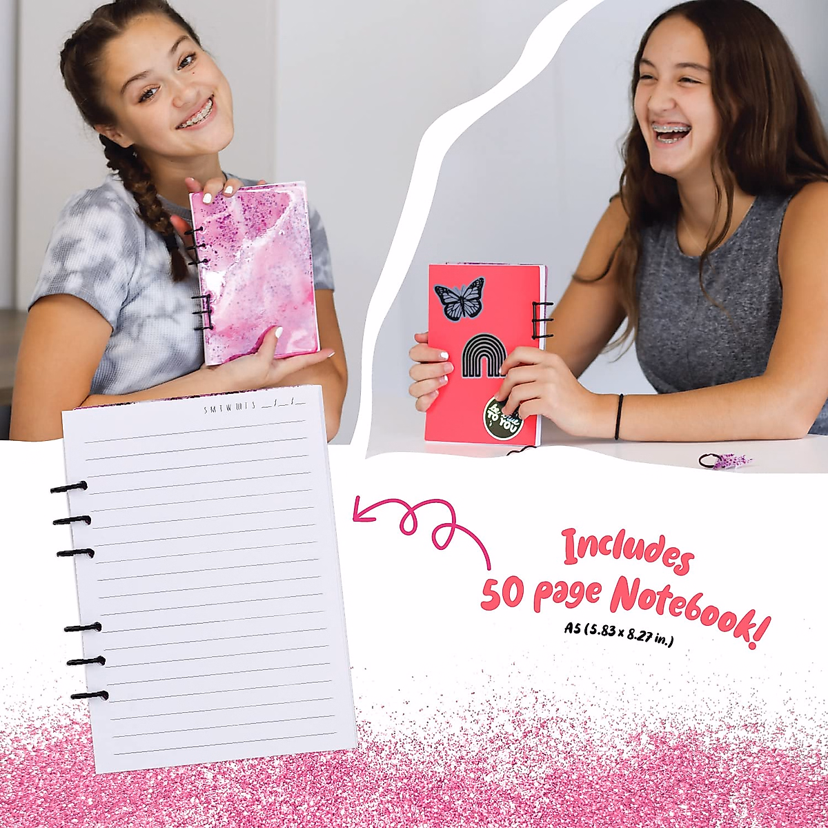 DOODLE HOG Make Your Own Notebook Journal Resin Kit for Beginners with Molds, Craft for Girls and Boys Age 12 Year Old Teen Girl Crafts, DIY Kit Science Experiment Toys, Gift Kits Kids Ages 12+