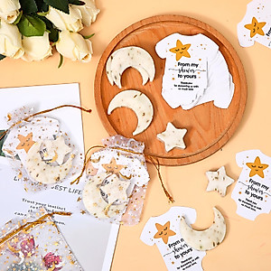 Dansib 50 Sets Baby Shower Favors Gifts Lavender Moon Twinkle Star Soaps for Guests with Thank You Cards Gender Reveal Party Decoration Women