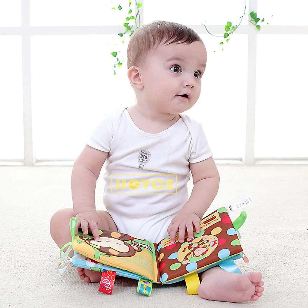 SUNEN Baby Soft Book Cloth Book Crinkle Books for Babies, Touch and Feel Books for 1 Year Old Infants Early Education Toys, Fabric Tactile Baby Books for Toddler Newborn Boy & Girl Best Gift