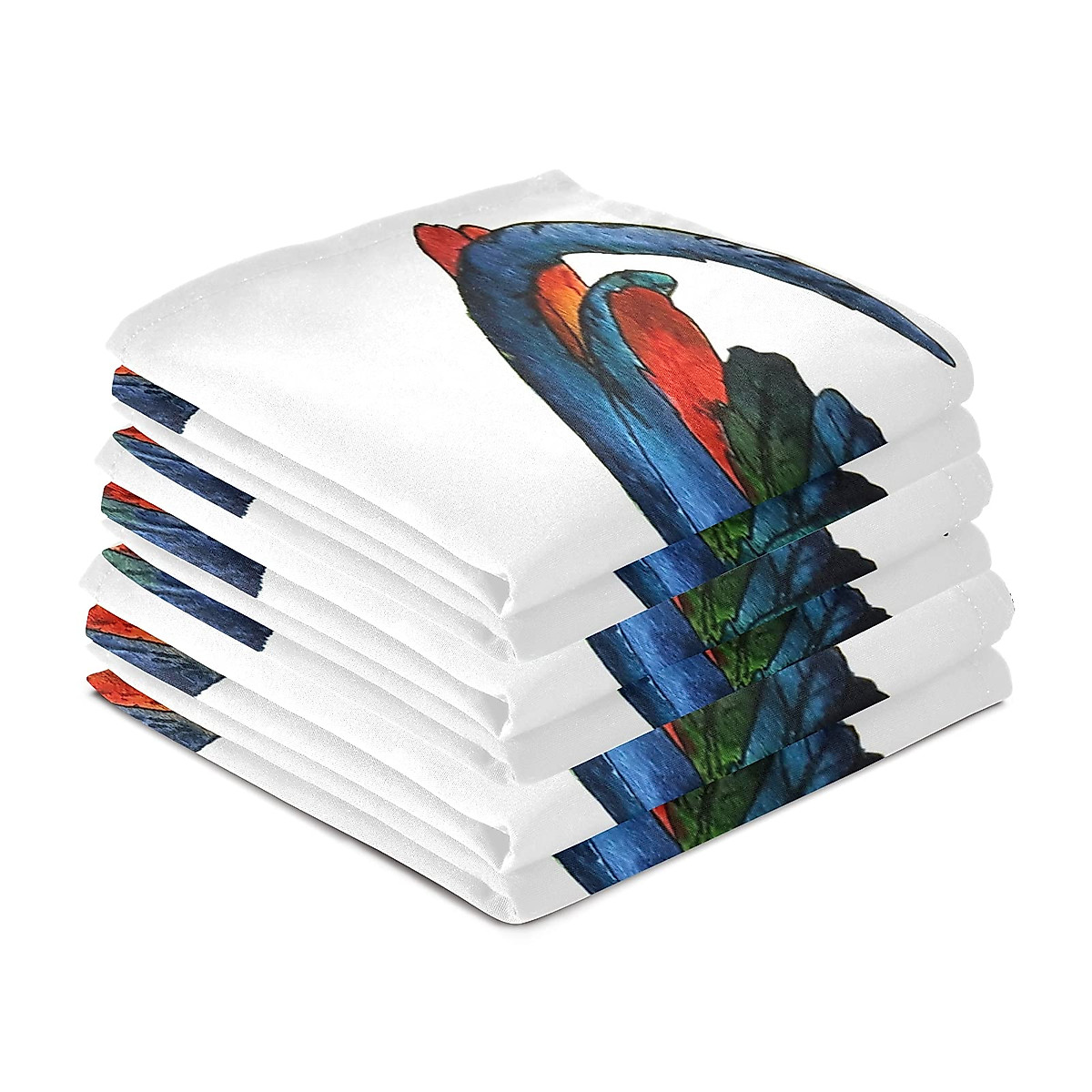 ALAZA Colorful Rooster White Kitchen Towels Dish Bar Tea Towel Dishcloths 1 Pack Super Absorbent Soft 18 x 28 inches