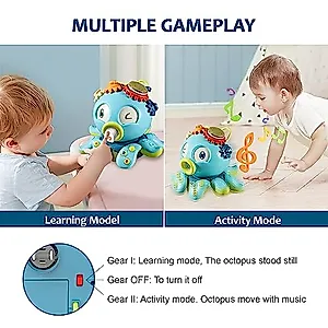 Baby Toys,MOJINO Infant Walker Toy,Octopus Crawling Crab Toy, Early Eduactional Learning Tummy Time Sensory Christmas Birthday Gift for Boy Girl Toddler and Kid