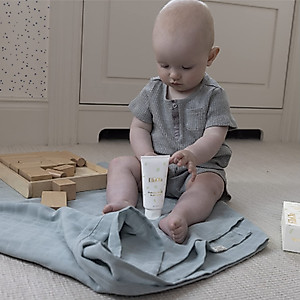 EllaOla Organic Protective Baby Diaper Rash Cream for Sensitive Skin - 14% Zinc Oxide Rash Ointment Cream Soothes Irritation, Protects from Chafing and Inflammation, Fragrance Free | 3 fl. oz.