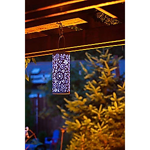 Allsop 32161 Bloom Lantern-White Punched Metal Solar Light