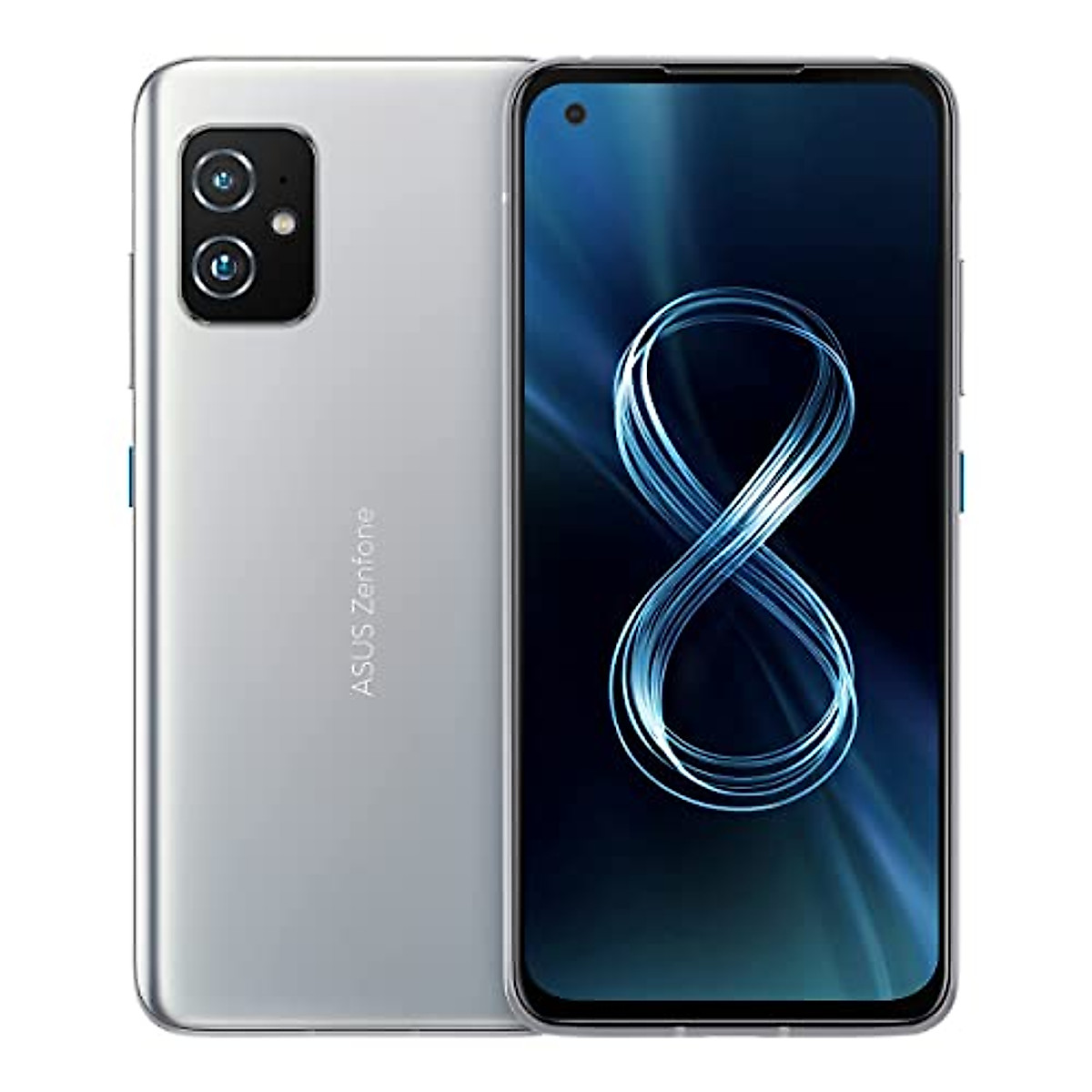 Asus Zenfone 8 ZS590KS 5G Dual 256GB 12GB RAM Factory Unlocked (GSM Only | No CDMA - not Compatible with Verizon/Sprint) International Version - Silver