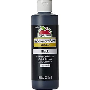 Apple Barrel Gloss Acrylic Paint in Assorted Colors (8 oz), 20409 Gloss Black