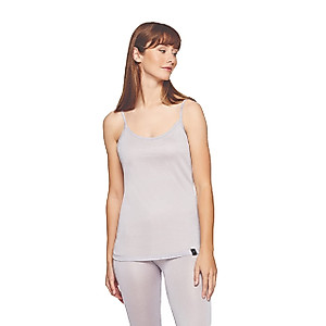 Terramar Women's Standard Thermasilk Pointelle Camisole, Grey, Small