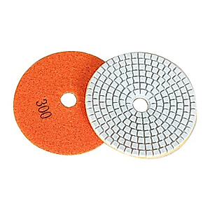 findmall 4 Inch Diamond Polishing Pads with 1Pcs 5/8-11 Backer Pad, 13Pcs 50-8000 Grit Polishing Pad Kit Fit for Drill, Grinder, Polisher