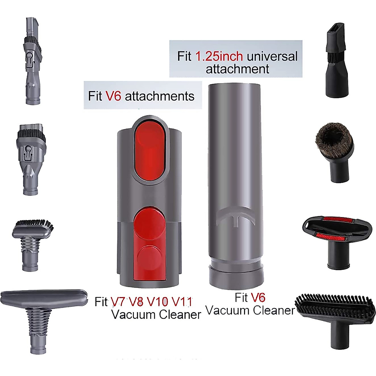 KINW Flexible Extension Hose for Dyson V8 V7 V10 V11 Vacuum Cleaner with Quick Release Converter Adapter