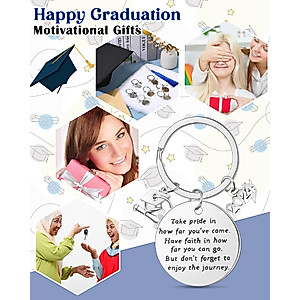 Sasylvia Graduation Keychain 2024 Bulk Inspirational Graduation Gift Keychain 2024 Class Keychains Gifts Motivational(24 Pcs)
